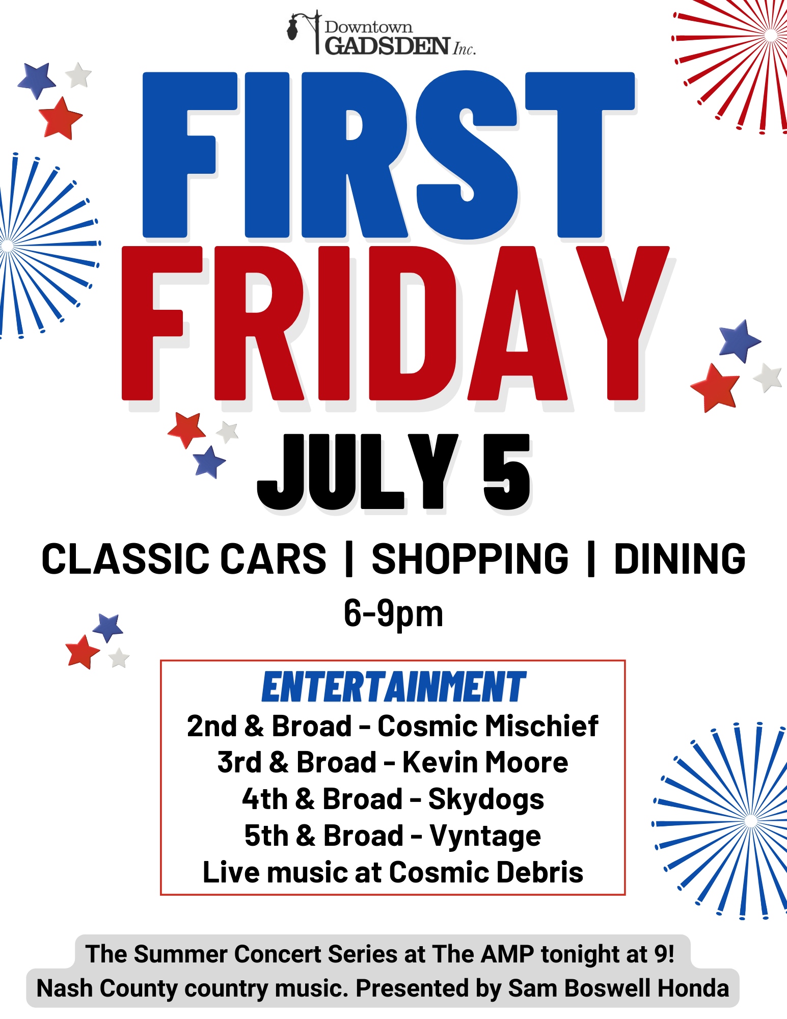 July First Friday | Downtown Gadsden